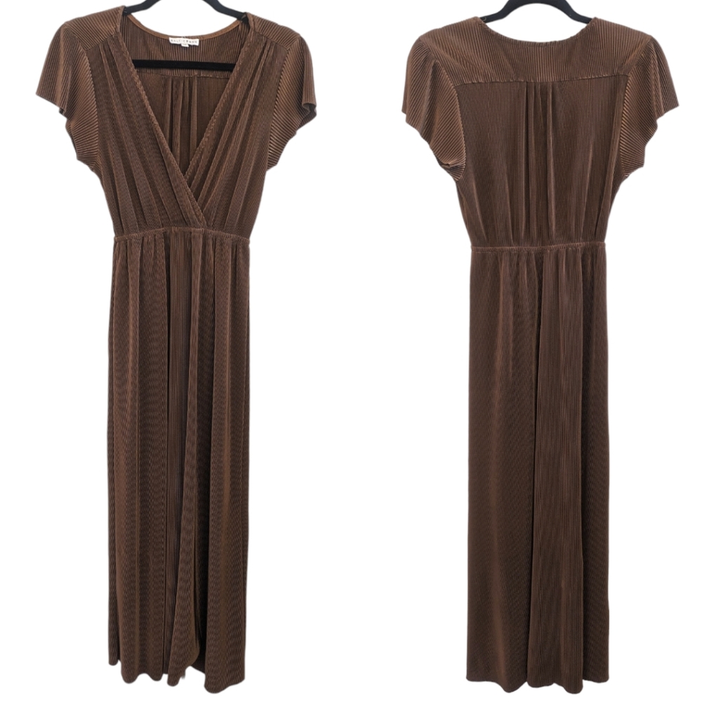 Baltic Born Bronze Athena Pleated Maxi Dress. Size Xs - Gem